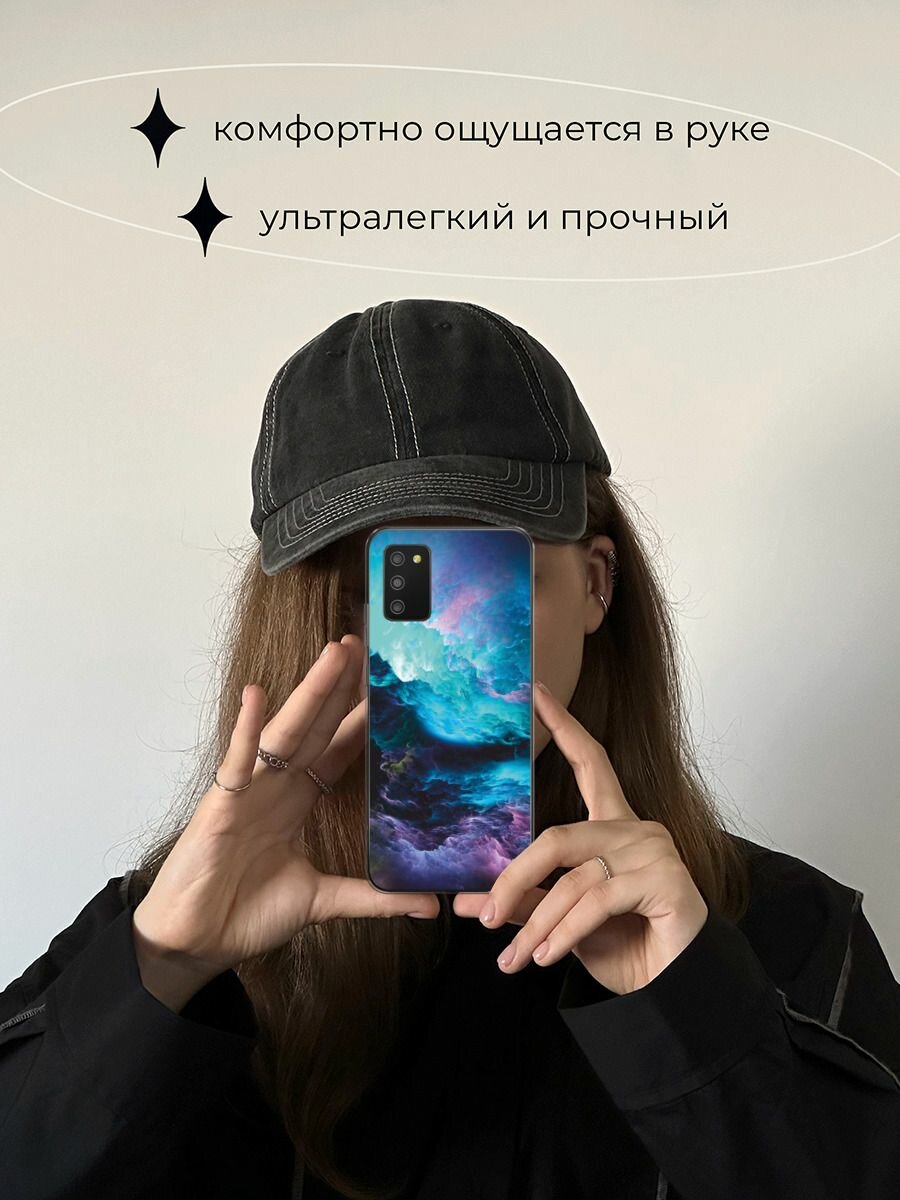Чехол на Samsung Galaxy A02s / Самсунг Галакси A02s с принтом "Бирюзовое небо" — фото 1