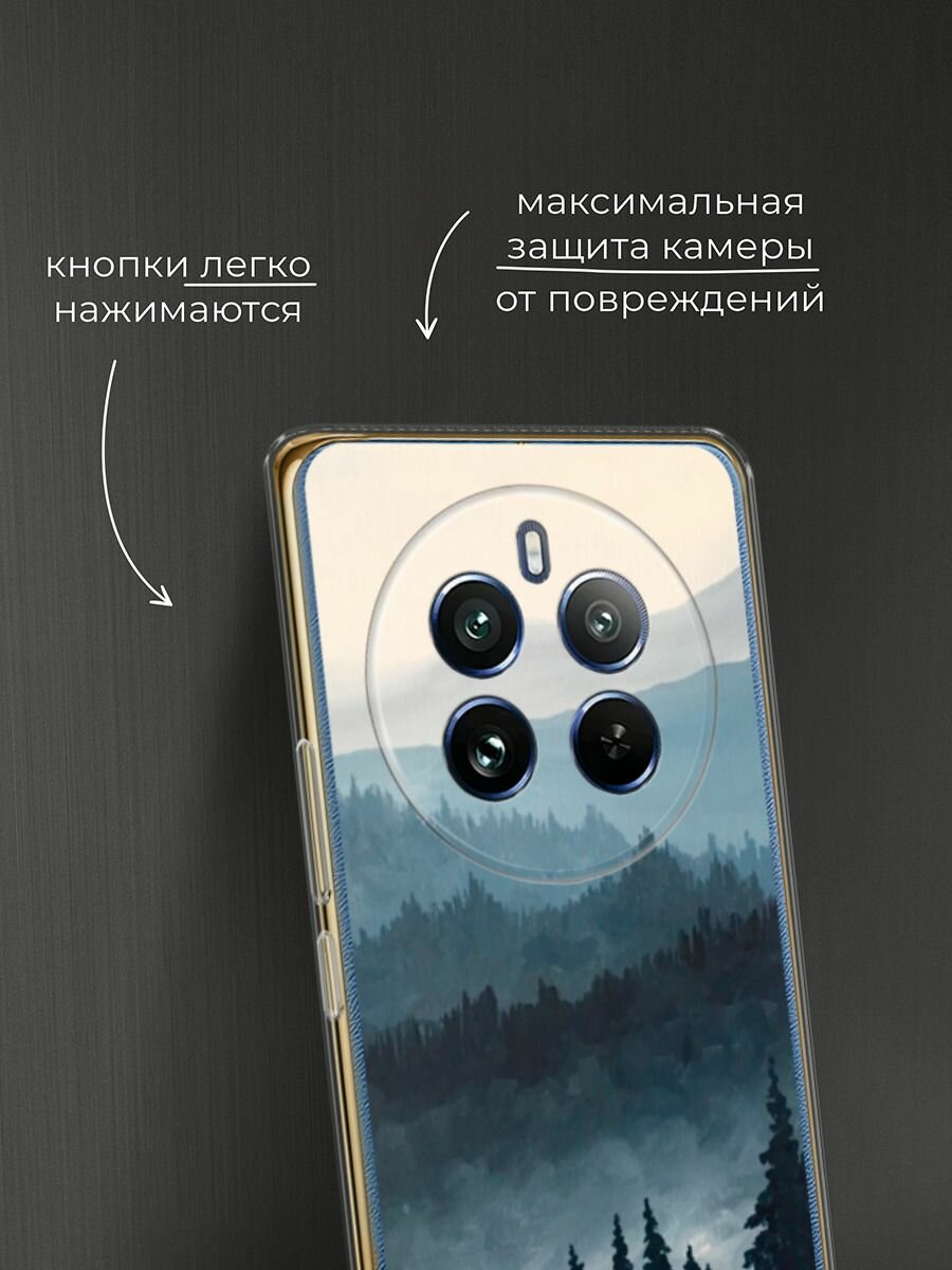 Чехол на Realme 12 Pro / Реалми 12 Про с принтом "Туманные горы" — фото 1