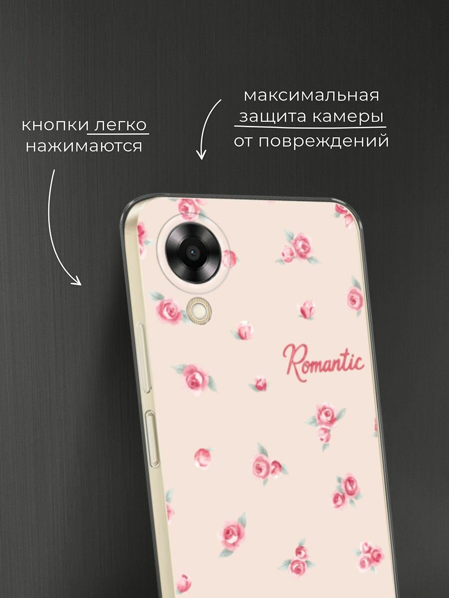 Силиконовый чехол на Oppo A17K / Оппо A17K с принтом "Romantic" — фото 1