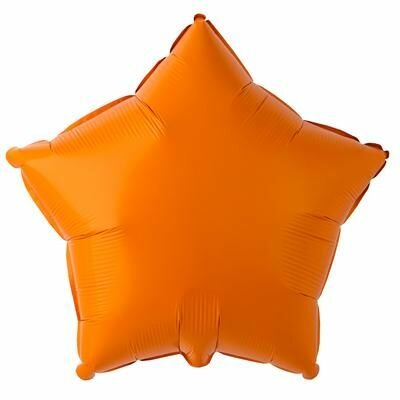 Воздушный шар GRABO "Звезда", без рисунка, Пастель Matte Orange, 18 дюймов