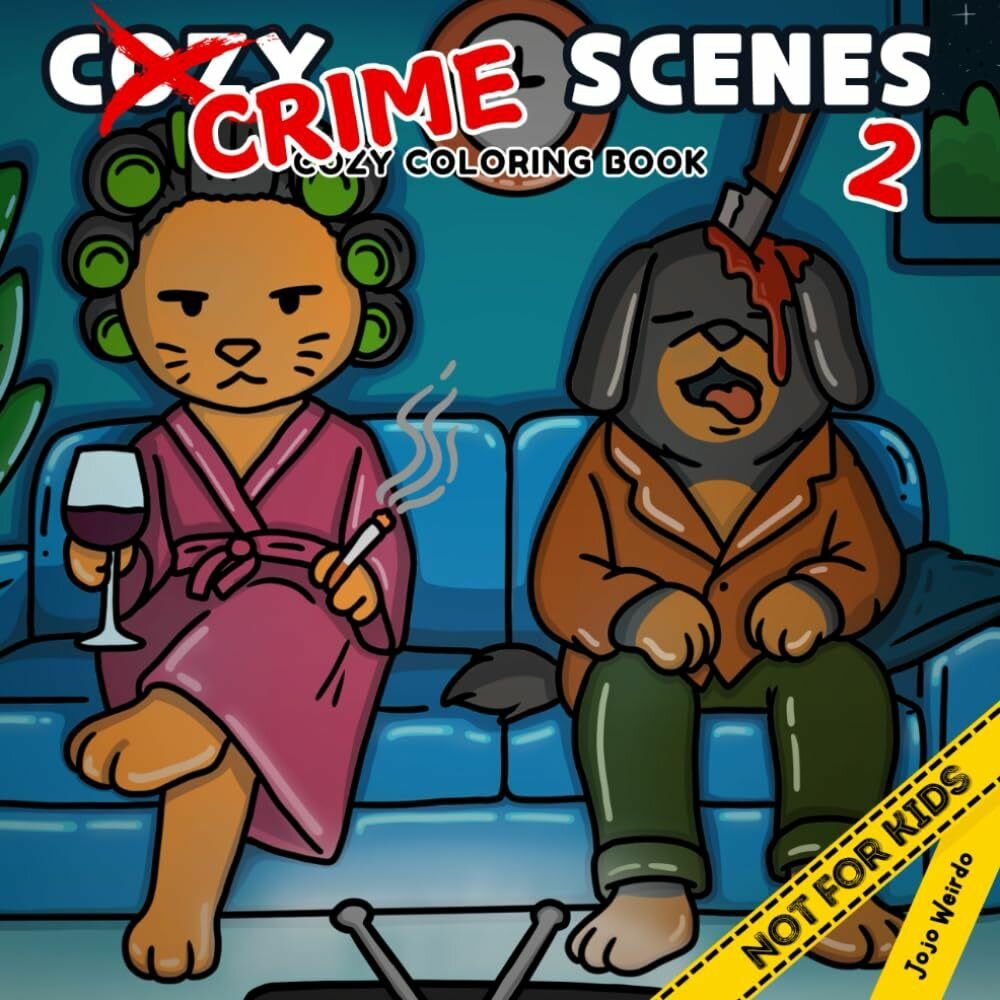 Раскраска антистресс для взрослых и подростков Coco Wyo -CRIME SCENES 2 93