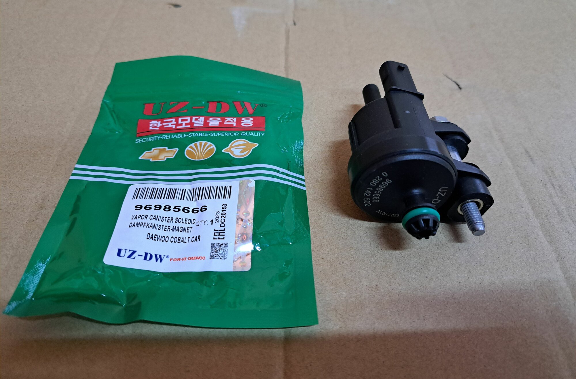 Клапан электромагнитный продувки адсорбера паров топлива Кобальт, Равон Р4, Джентра