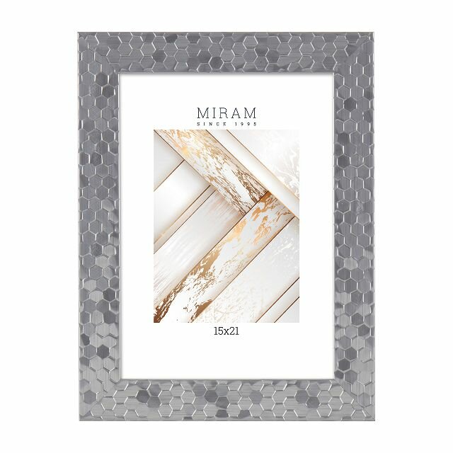 Мирам фоторамка соты 150×210 мм серебро пластик декоративная рамка настенная
