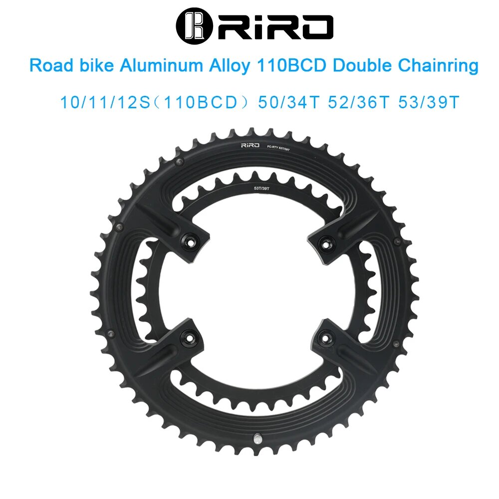 RIRO Road Bicycle Crankset 52-36T черный
