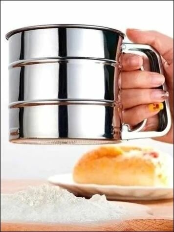 Кружка-сито "Spring House", нержавеющая сталь, серебристый, для просеивания муки