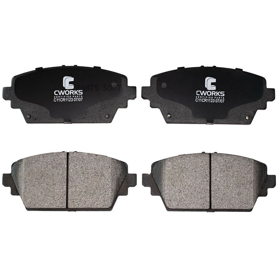 CWORKS Тормозные колодки передние, NAO (Замена для C11NR0046)