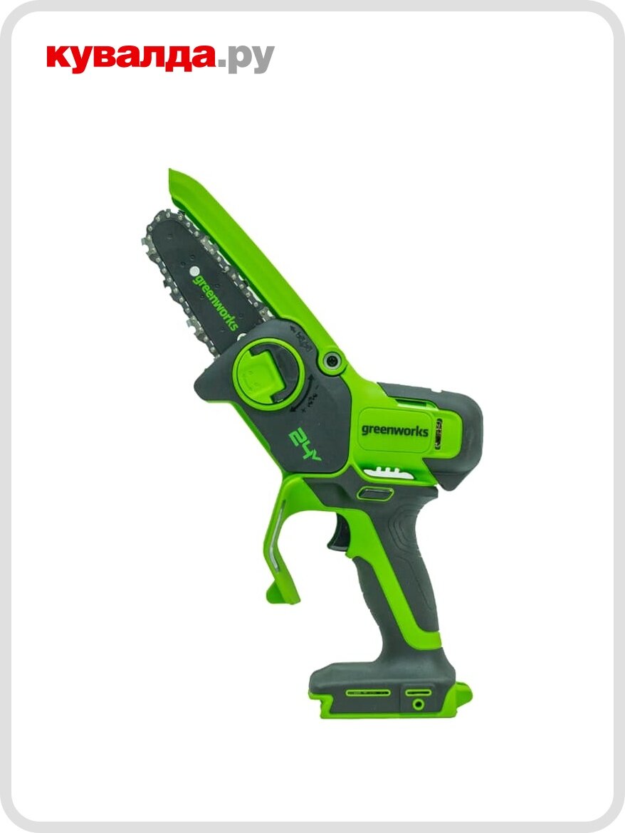 Пила цепная аккумуляторная GREENWORKS G24MCS10 10см 24V, без АКБ и ЗУ