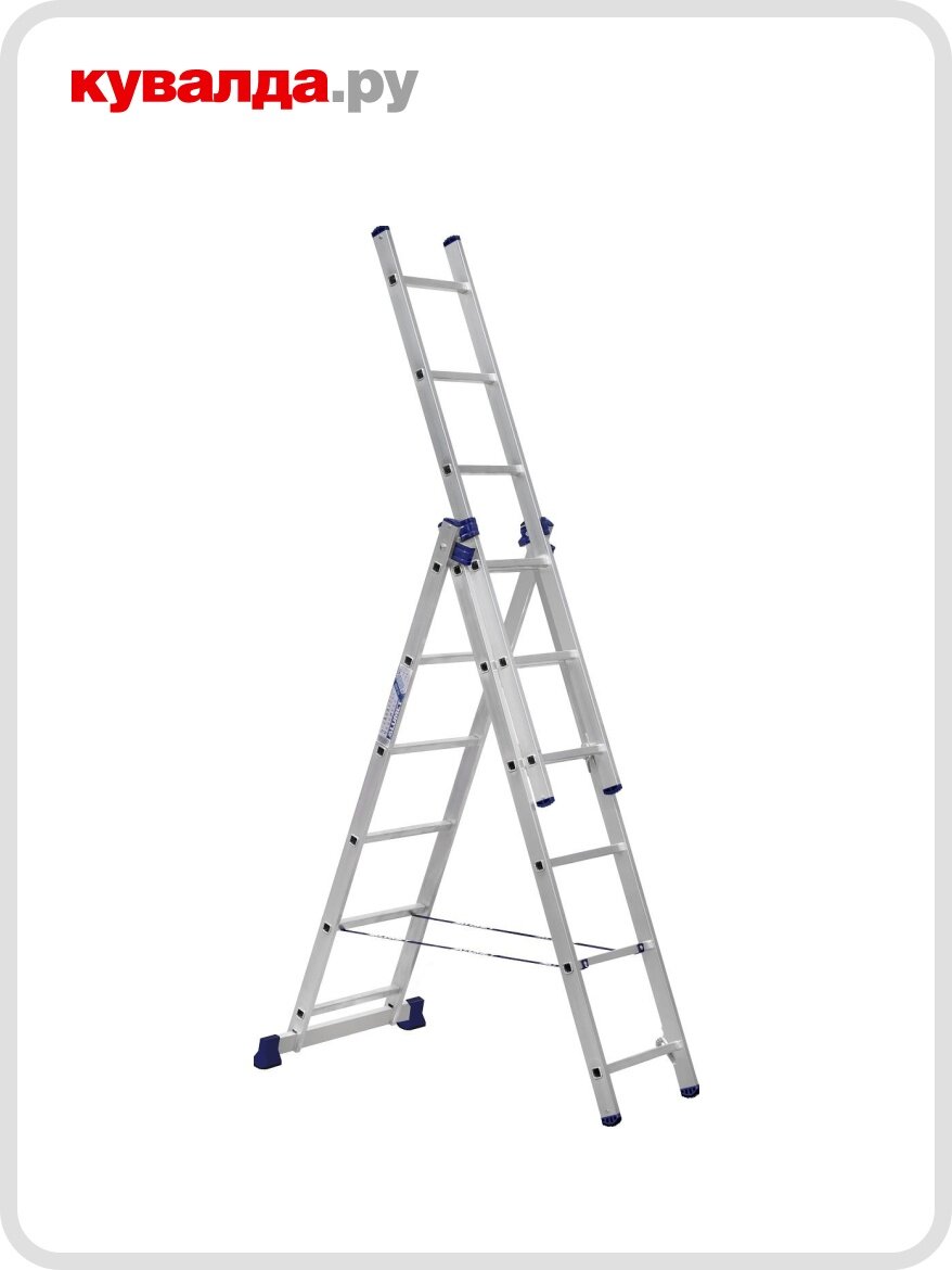 Лестница трехсекционная алюмет 5306 3х6