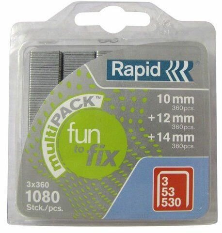 Скоба для степлера Workline (набор), тип 53, 10 - 12 - 14 мм, RAPID 40108719