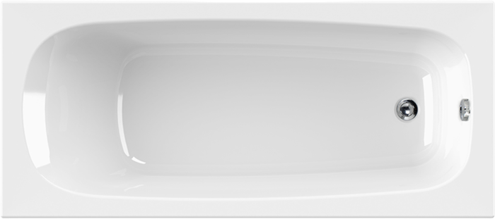 Акриловая ванна Cezares Eco 180x80 см, пристенная, белая, с каркасом