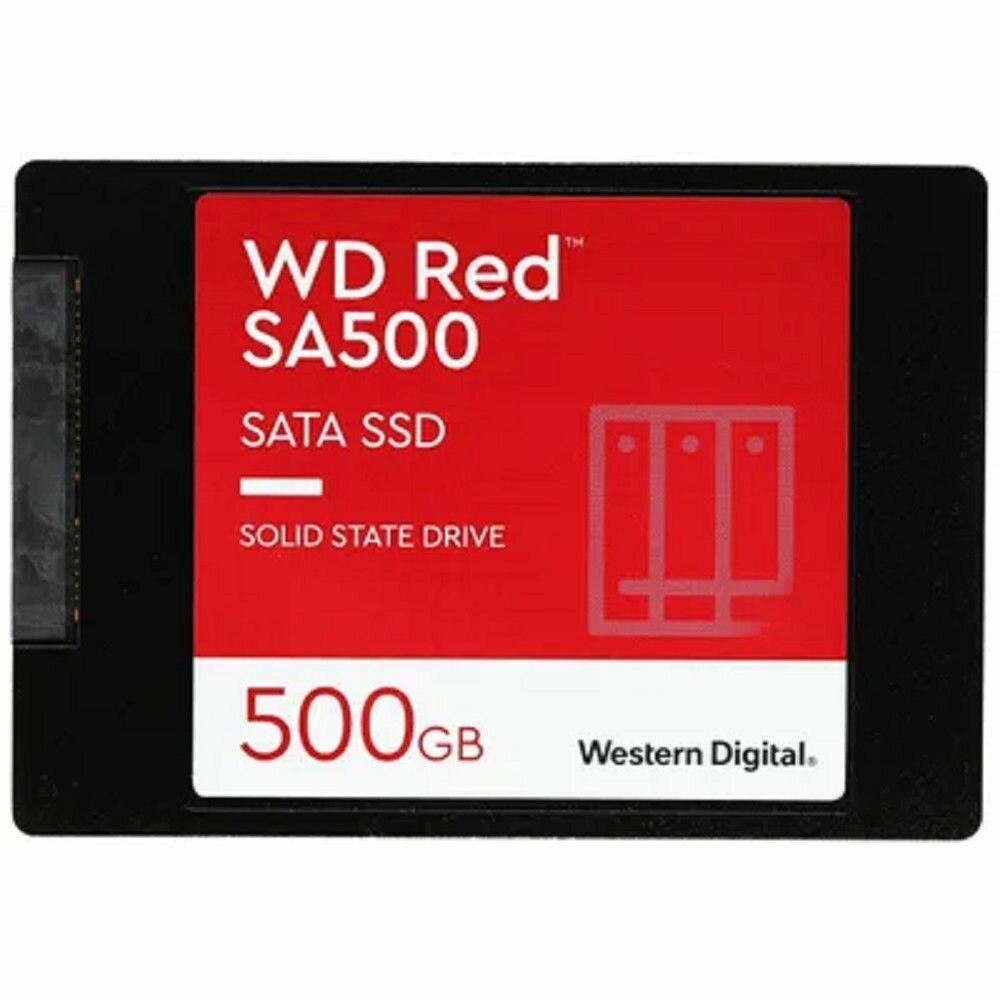 Western digital накопитель SSD WD Red SA500 NAS 3D NAND WDS500G1R0A 500ГБ 2,5" SATA - III TLC
