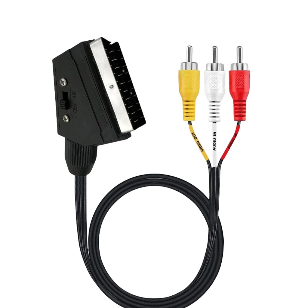 Кабель SCART–RCA, 1,5 м, 1pc — фото 1