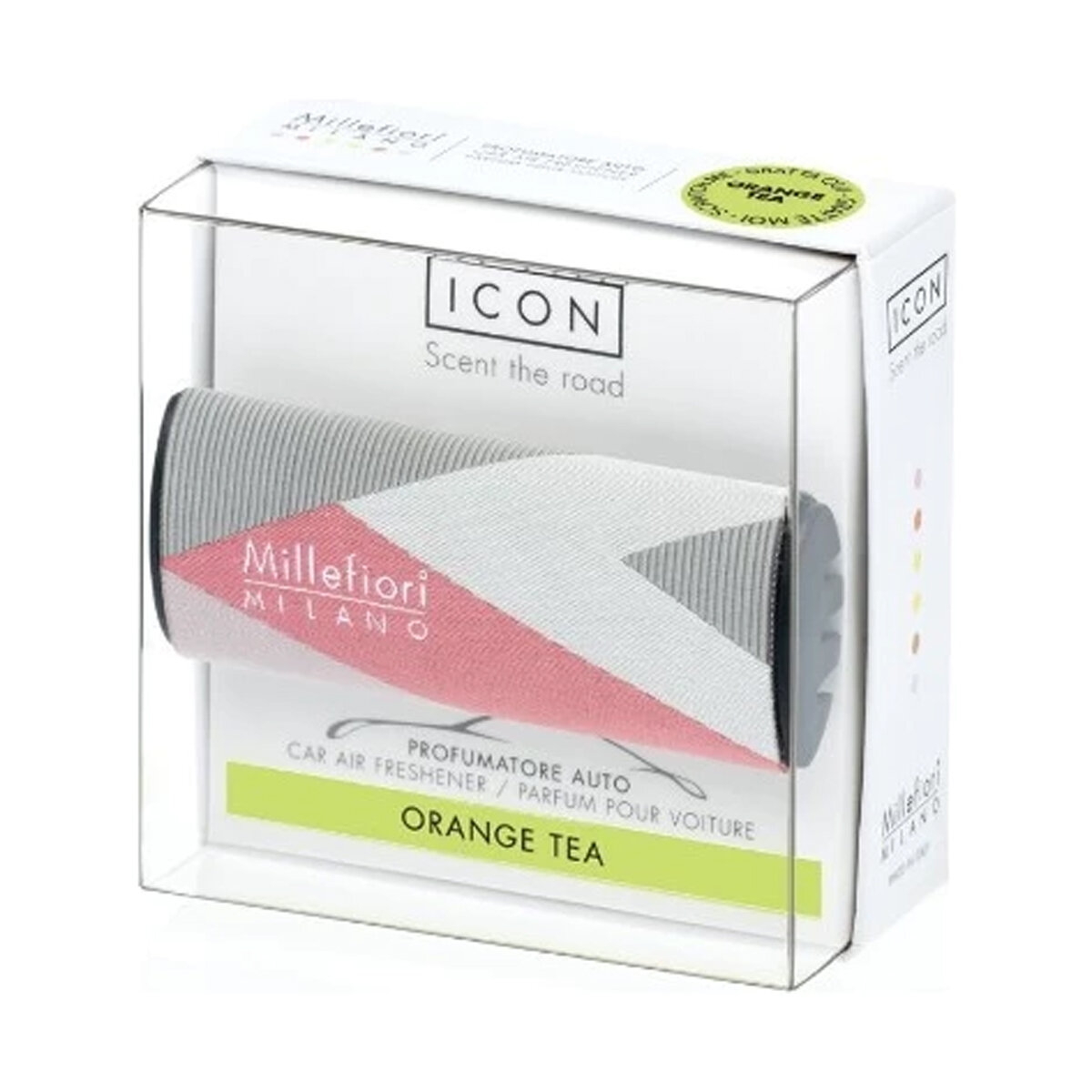 Ароматизатор для автомобиля Millefiori Milano Icon Orange Tea Текстильная геометрия (апельсиновый чай)