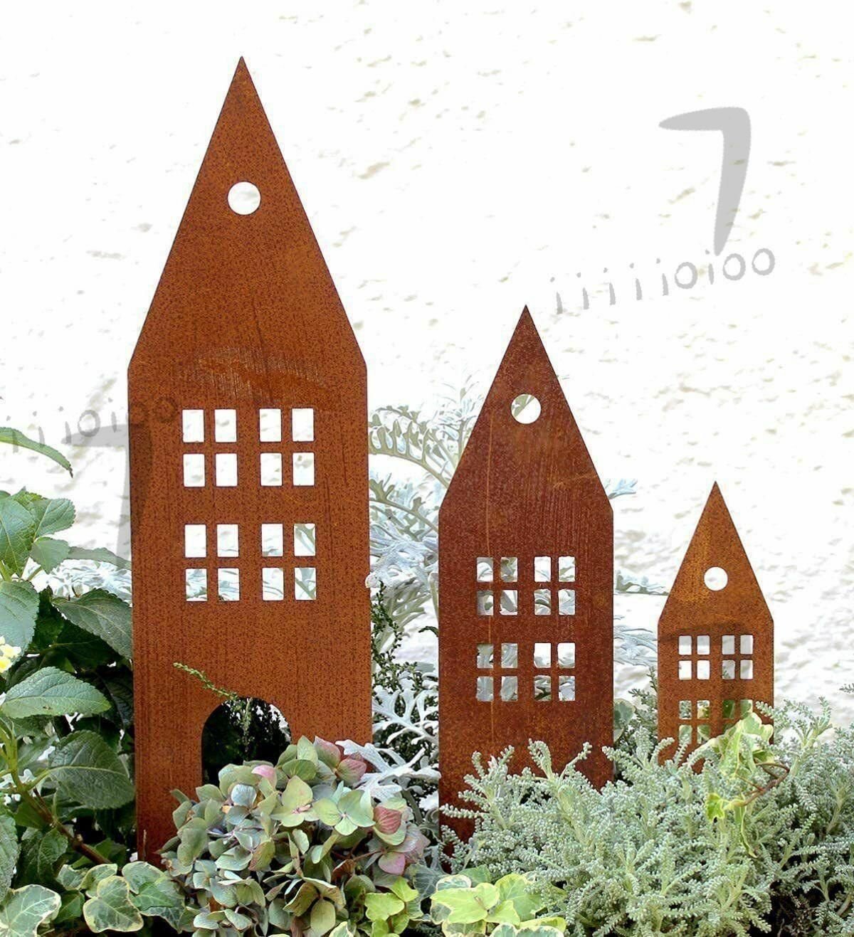 3 предмета ржавого замка, фигурки для сада