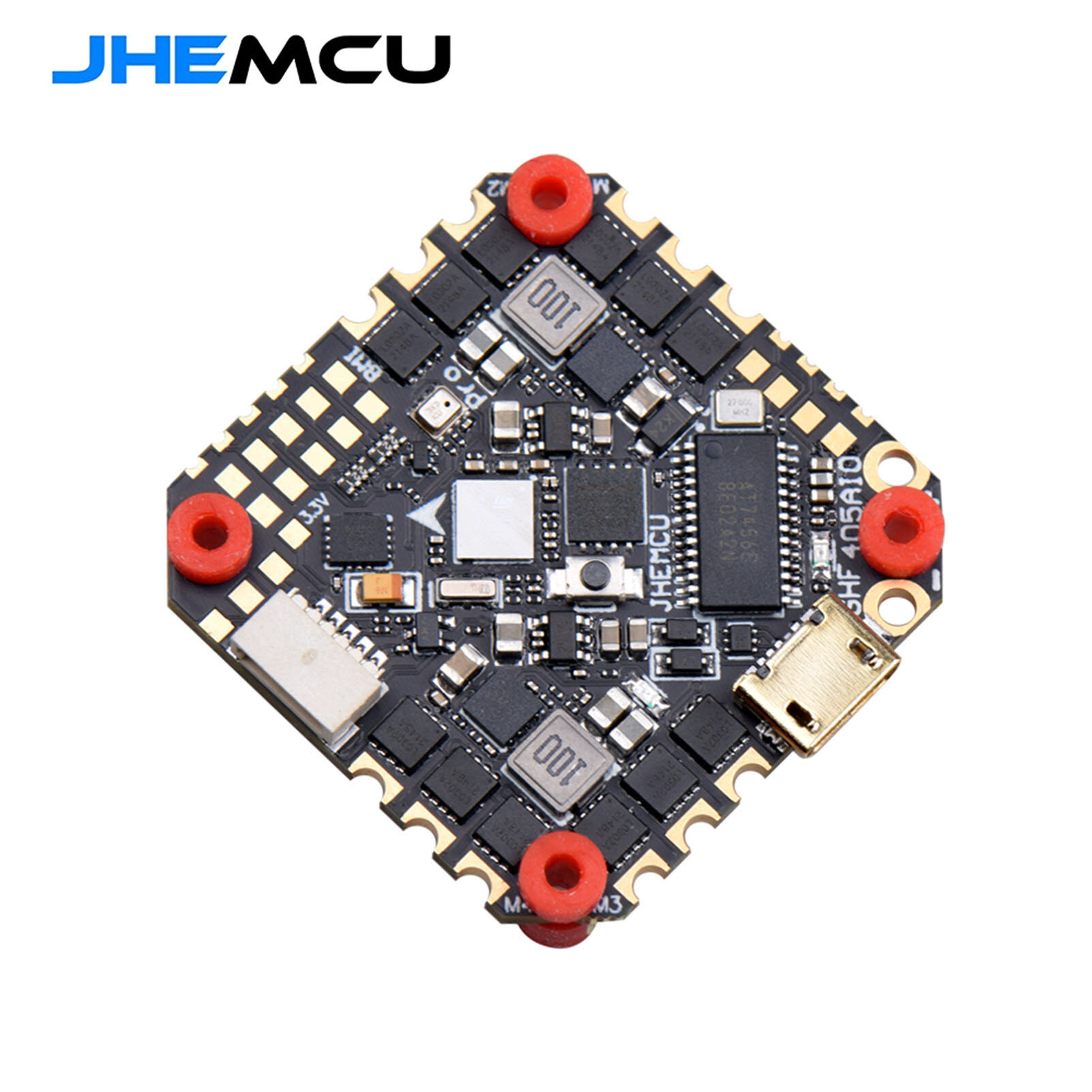 Контроллер полета JHEMCU GHF405AIO-BMI F405 со встроенным регулятором скорости BLHELI_S 2-6S 4 в 1, 25,5 x 25,5 мм, для FPV-дрона