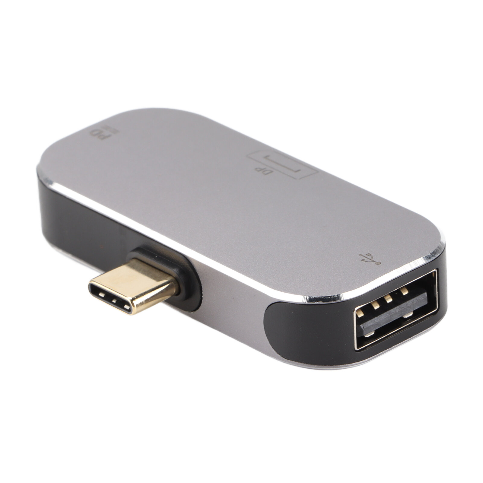 USB-C концентратор 3-в-1: Type-C (M) - DP + USB A + Type-C (F) для Windows/Android/Mac