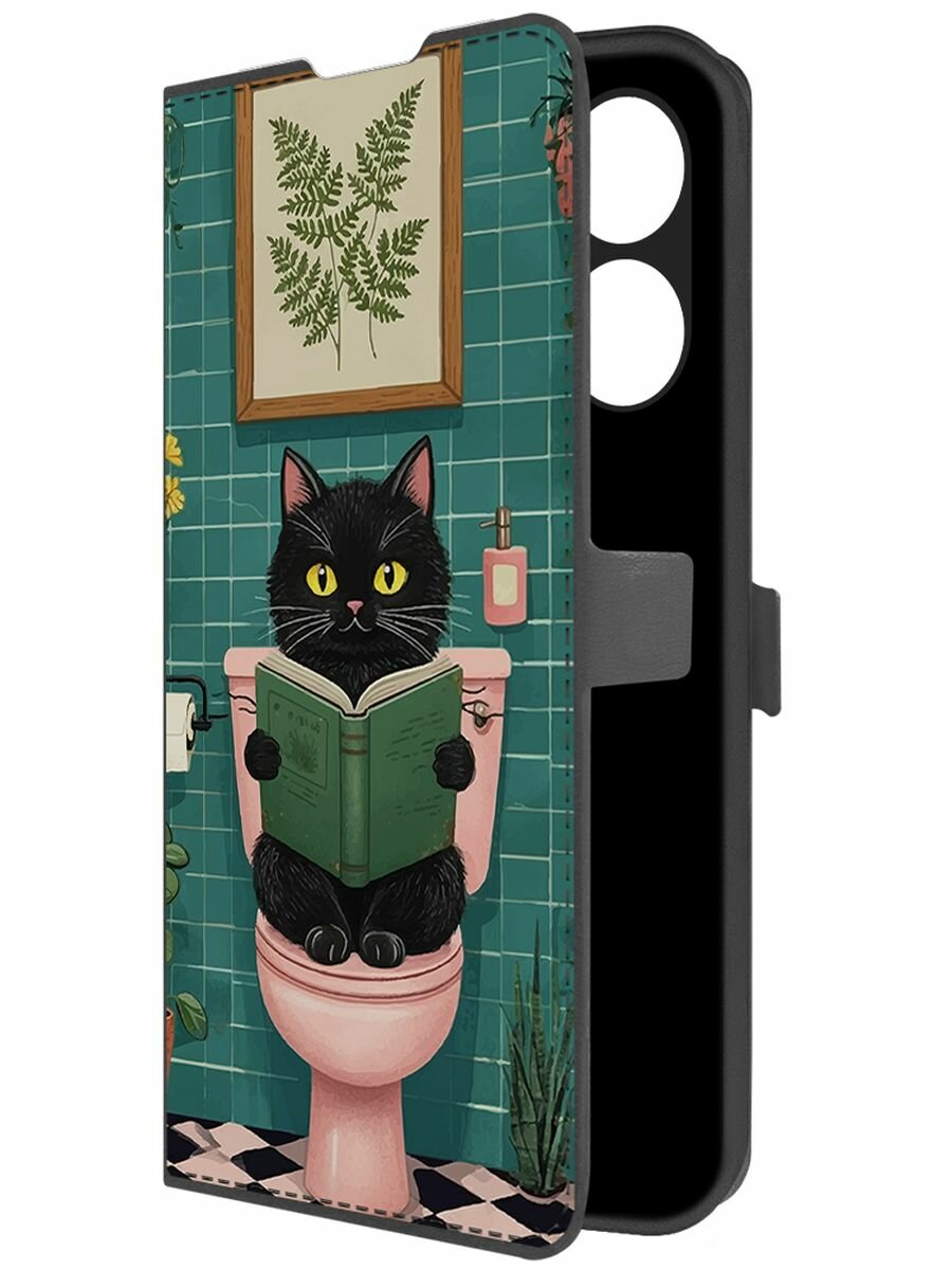 Чехол-книжка Krutoff Eco Book для TECNO Pova 5 Дзен (черный)