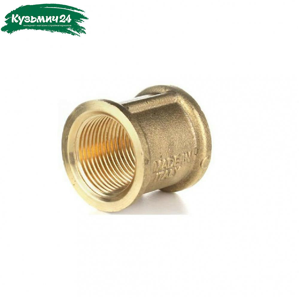 Муфта резьбовая Elsen 1"-1", ВР-ВР, EBF16.10, соединительная, латунь