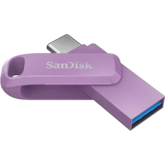 USB флешка Sandisk Ultra Dual Drive Go 64Gb USB 3.2 gen 1/ USB Type-C 150 Mb/s lavender