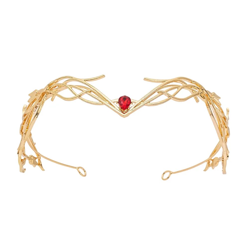 Кристальная диадема George Black Gold Red