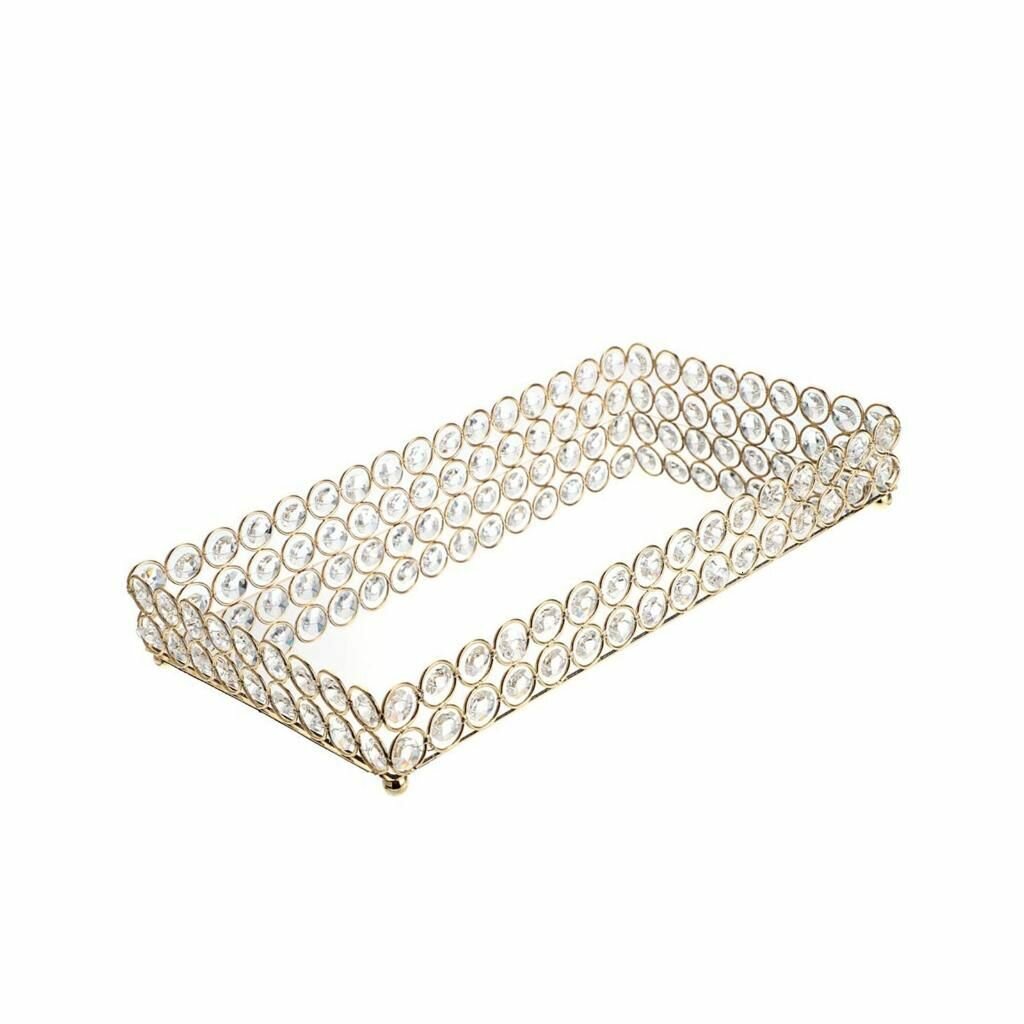 Хрустальный поднос для косметических украшений-Большой прямоугольный