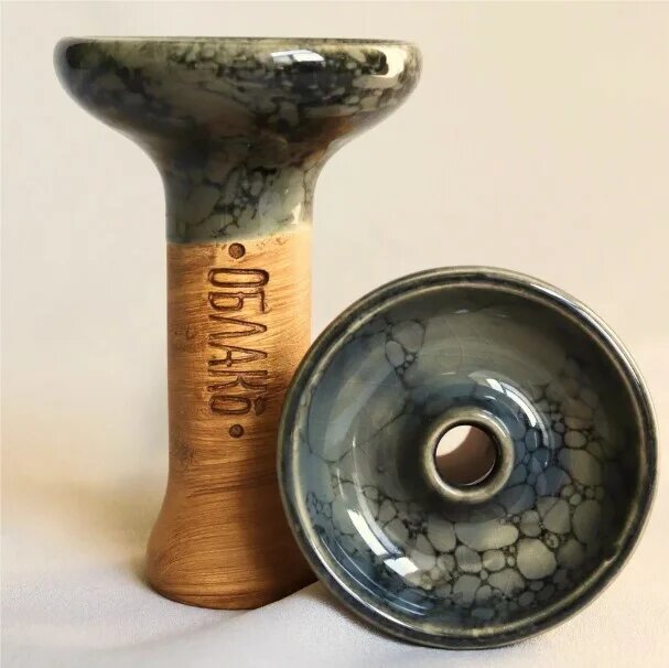 Чаша для кальяна облако Phunnel M Glaze Top серо-черный мрамор