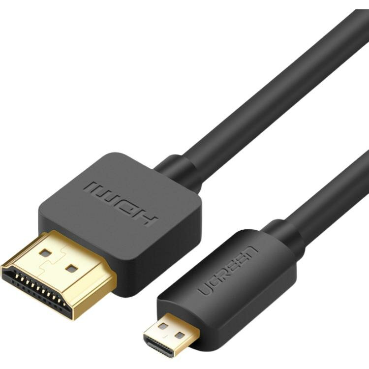 Кабель UGREEN Mini HDMI адаптер совместимый с камерами Sony, 1m EU, черный