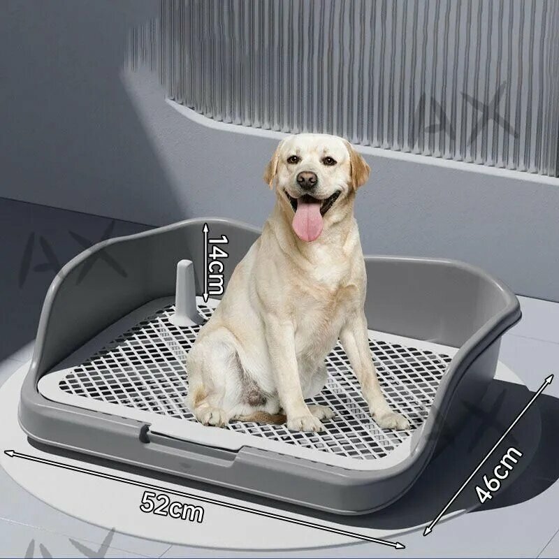 Туалет лоток для собак с сеткой, С колонной, размер 52х46см