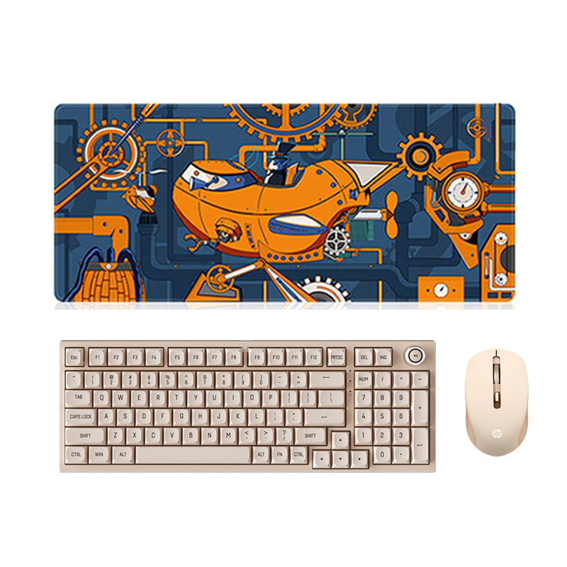 Комплект клавиатура и мышь HP HUIPU K23 98+S1000 PLUS с подсветкой, beige