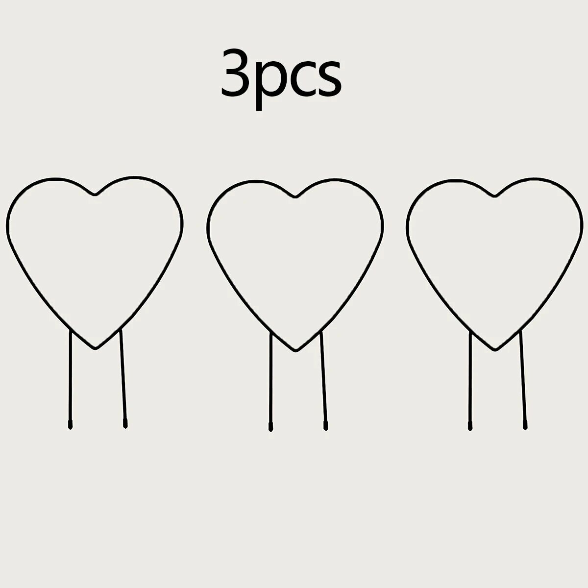 Черная металлическая опора для вьющихся растений Love bracket -3pcs