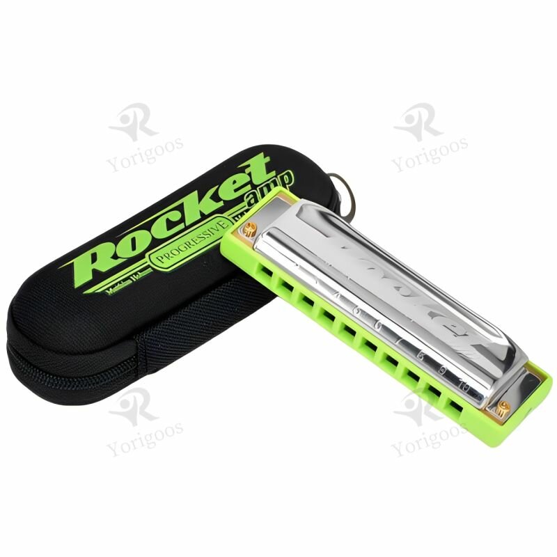 HOHNER SP20 ROCKET Германия блюз гармоника 10 отверстий для начинающих серо-зеленый ракета