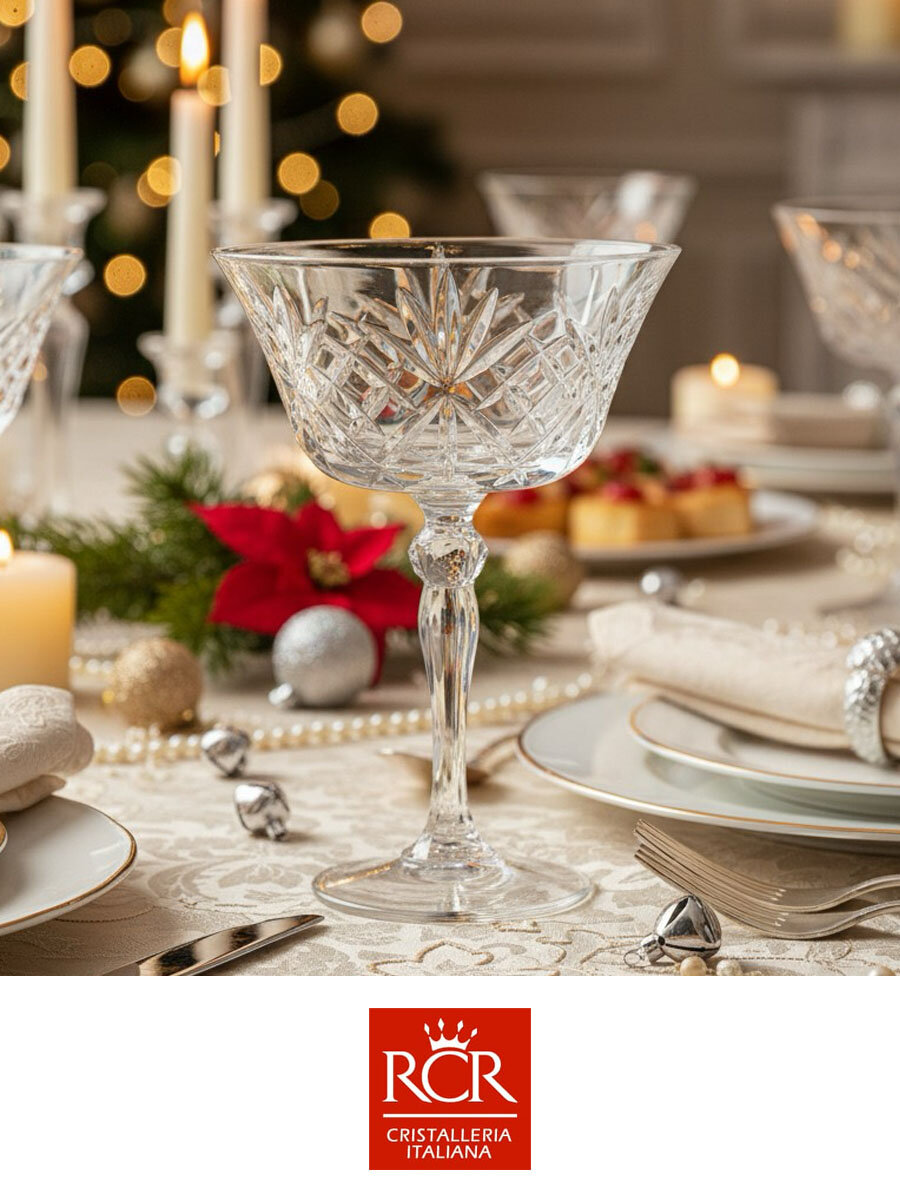 Набор креманок для шампанского RCR Cristalleria Italiana Melodia New 260мл, 6шт