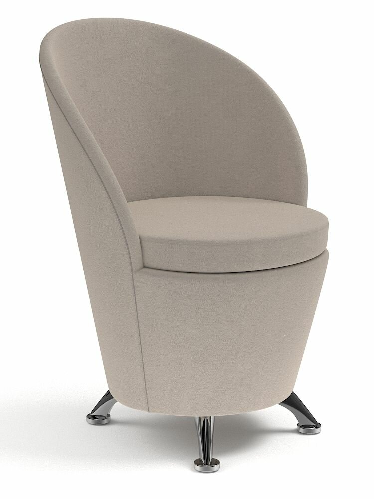 Кресло Лотос 07 с ящиком для хранения, бежевый, нераскладное, для кухни, прихожей, балкона, детской