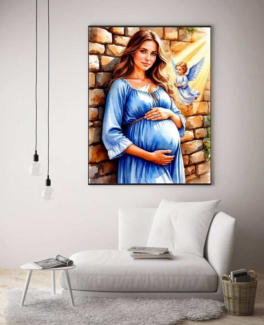Картина на стену для интерьера "В ожидании чуда" 40х50 см, холст на подрамнике, InterHobby