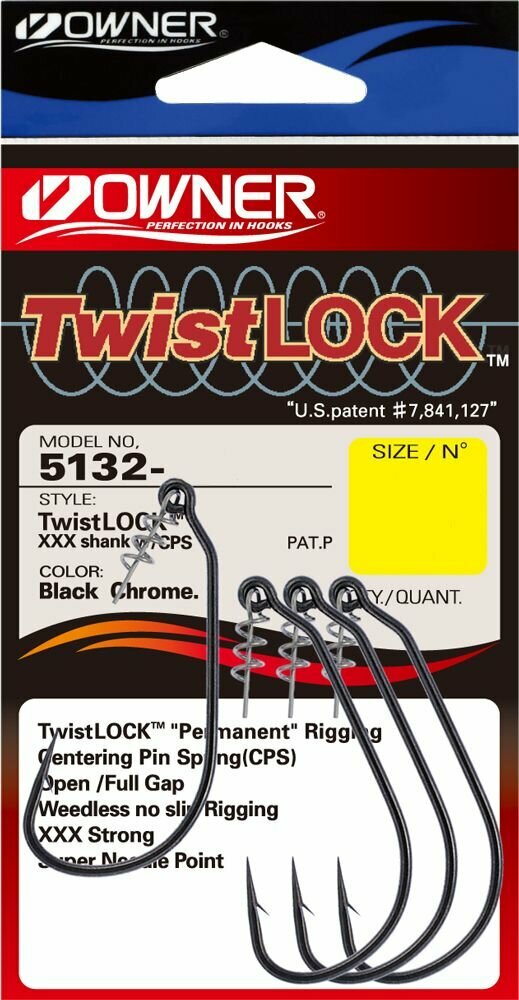 OWNER Крючок Twist Lock CPS BC №5/0 4шт