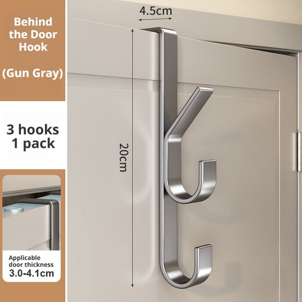 Навесные крючки на дверь, вертикальные, стальные, без сверления, для одежды, полотенец, сумок