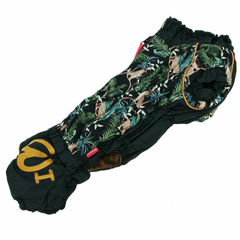 Комбинезон для собак на длинную спину ForMyDogs Джунгли на Таксу мальчика, размер ТМ2