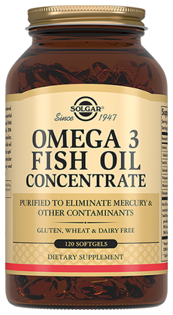 Солгар концентрат рыбьего жира Омега-3, 120 капсул (Solgar, Omega-3 Fish Oil Concentrate)