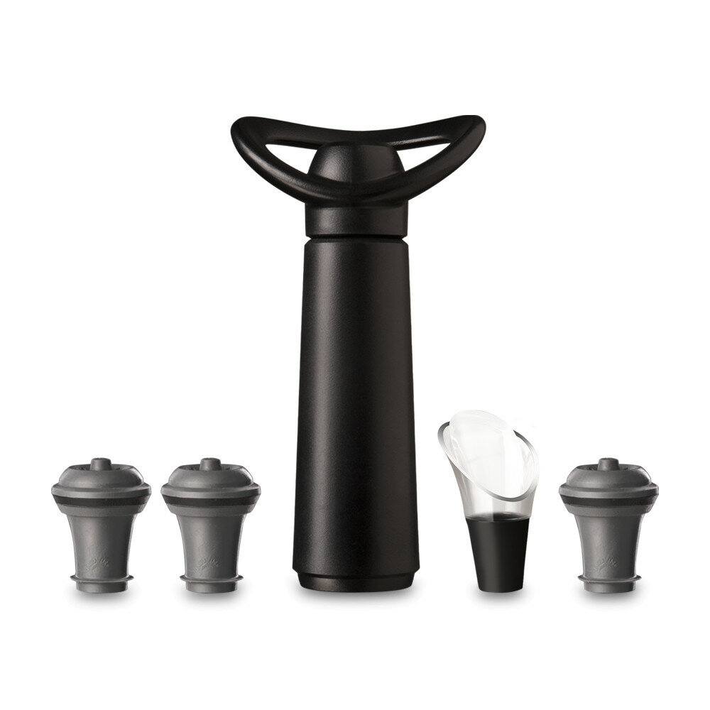 Набор для вина Concerto, размер: 13,4 х 7,3 см, материал: пластик, силикон, цвет: черный 09876606