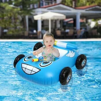 Надувной круг детский с водяным пистолетом