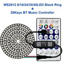 RGB светодиодная полоска WS2812B Bluetooth контроллер US 2.4G Black set, 74mm 24Led