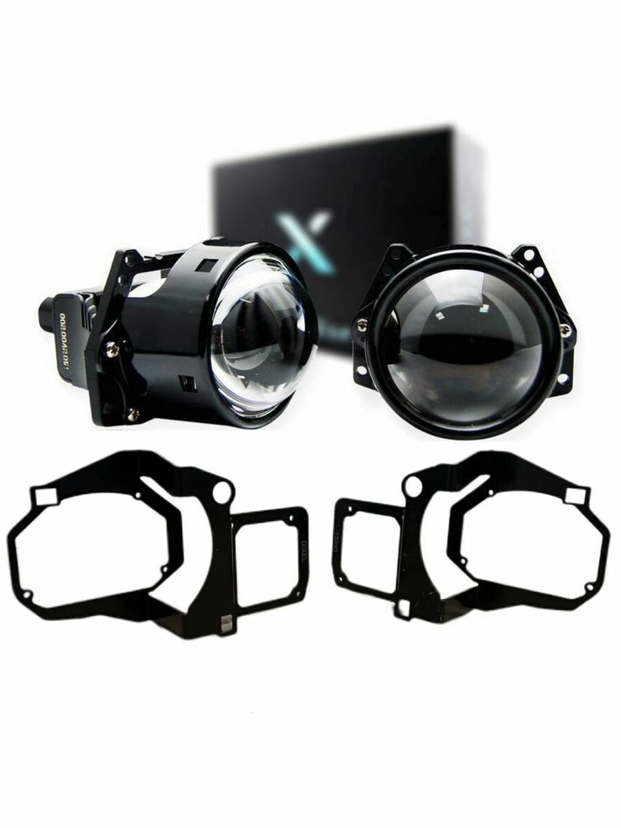 Светодиодные линзы на Kia Ceed 1 рест. 2010-2012. Билед для Киа Сид (холодный свет 5000к)