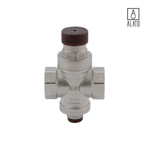 Редуктор давления С выходом для манометра 3/4" (1/50) "ALATO" 0601-2020