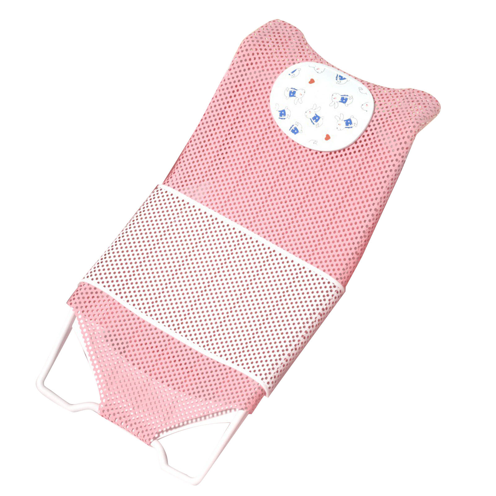 Детская ванна сетка Универсальная Регулируемая высота Устальная стабильная поддержка сиденья для детской ванны подставка для домашнего путешествия Розовый, подушка, прокладная для скольжения