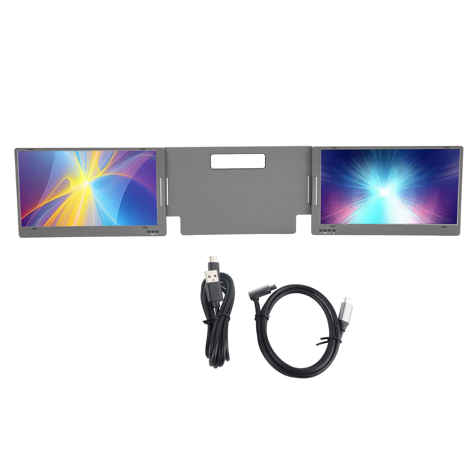 14 дюймов тройной портативный монитор для 15,6 дюймов ноутбуков FHD 1080p HDR IPS Двойные экраны с регулируемой стойкой 100–240 В x90 EU Проводка EU