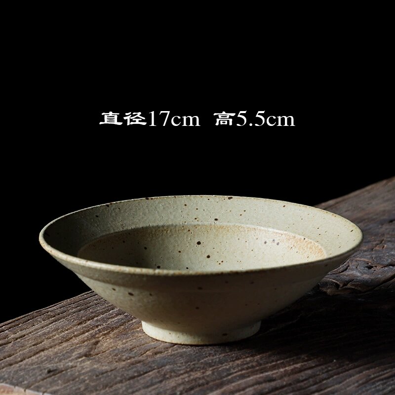 Японская винтажная ручная керамика, грубая глиняная чашка 6,5 дюйма, маленькая посуда для повседневного использования