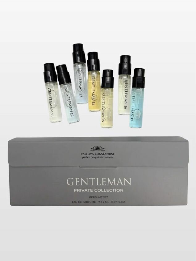 Духи мужские GENTLEMAN PRIVATE, набор пробников 7шт. по 2 мл