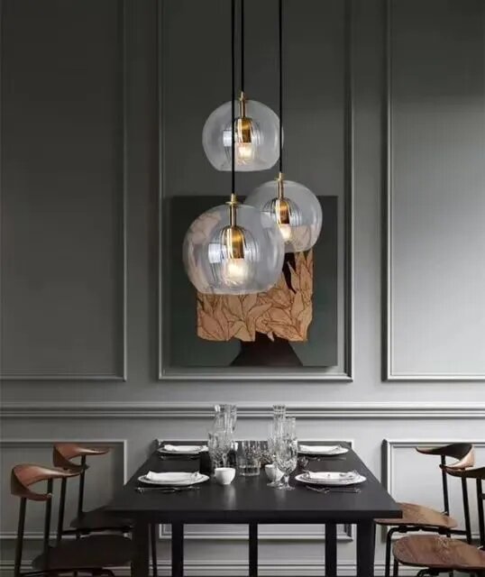 Ronaldo lighting Люстра, E27, 7 Вт Светодиодная Прозрачное стекло, для гостиной, классический стиль