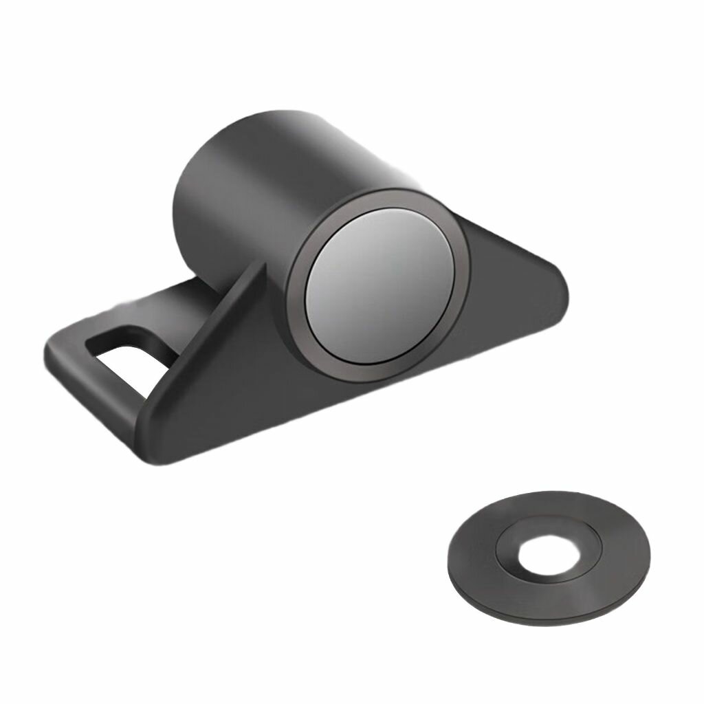 Дверной стопор мебельного шкафа для обуви без перфорации-пистолет черный