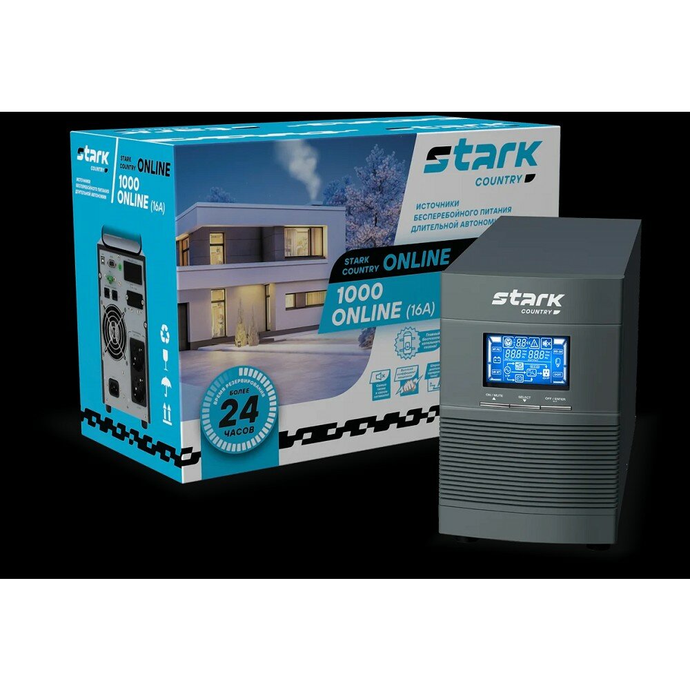 Stark - ИБП 1ф Однофазные SC 1000 Online 16А ИБП 1000 ВА 900 Вт